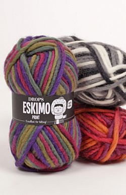 Drops Garnstudio Eskimo Print, χονδρό μαλλί, κατάλληλο γι felt